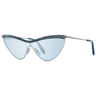 Swarovski Femme, Accessoires, Gris, Taille: ONE Size Lunettes de Soleil Cat Eye Femme Argent