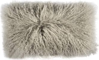 Pad concept pad - Glory - Kissenhülle, Kissen - Lammfell - Lammfellkissen - Light Grey, Hellgrau - 30 x 50cm - Lieferung erfolgt OHNE Füllung