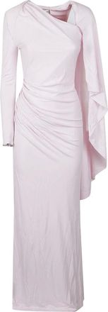 Self Portrait Femme, Robes, Rose, Taille: 36 FR Jersey Drape Maxi Dress