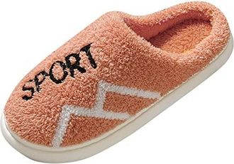 Generic Pantoufles dhiver pour femme et homme - En feutre doux - Antid&eacute;rapantes - En mousse &agrave; m&eacute;moire de forme - L&eacute;g&egrave;res et confortables, Orange, 40 EU