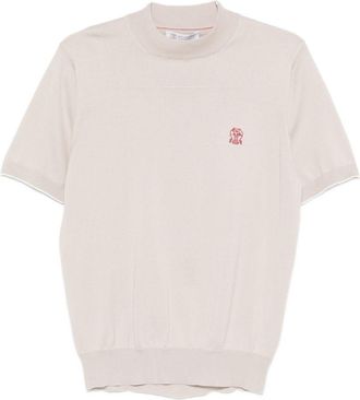 Brunello Cucinelli Pull &agrave; col rond en coton Brunello Cucinelli