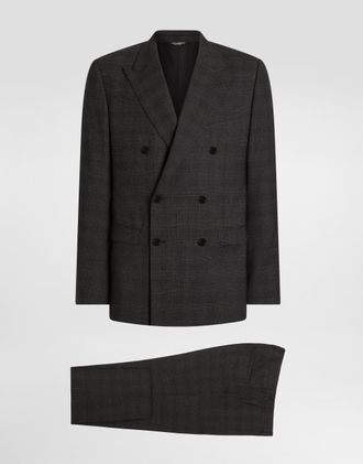 Dolce & Gabbana Anzug Martini Light Mit Zweireihigem Verschluss In Glencheck - Mann Anz&uuml;ge Und Blazer Mehrfarbig 50