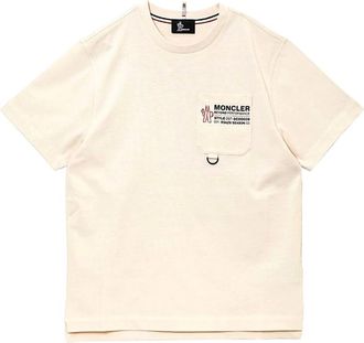 Moncler Homme, Tops, Blanc, Taille: M T-Shirt