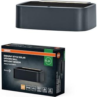 Osram Endura Style Solar LED Wandleuchte Updown, 7,6W, 3000K warmweiß, 520 lm, Tageslichtsensor, IP65
