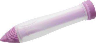 Zenker Dekorier-Garnierstift CANDY, Garnierspritze f&uuml;r Schokolade und Zuckerguss, Backzubeh&ouml;r f&uuml;r Tortendekoration, Transparent/Beige, 1 St&uuml;ck, 14 cm
