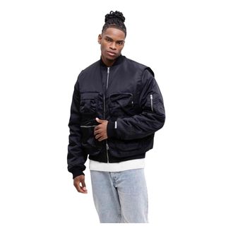 Off the Pitch Double Layerd Bomber Jack - - Jackets - Herren - Schwarzk - S