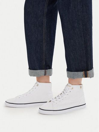 Tommy Hilfiger Sneakers aus Stoff Th Chic Low Profile Mid Cut FW0FW09356 Wei&szlig;