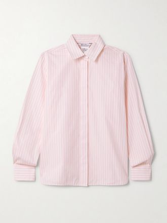 Max Mara Chemise En Popeline De Coton &Agrave; Rayures - Rose