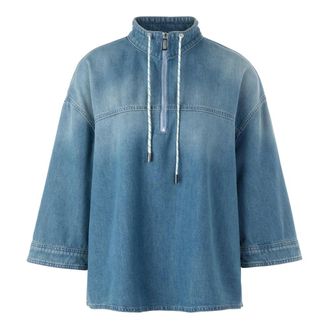Marc Cain Damen, Blusen & Hemden, Blau, 2XLGr&ouml;&szlig;e