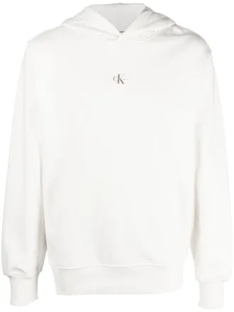 Calvin Klein hoodie &agrave; logo imprim&eacute; - Blanc
