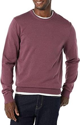 Amazon Essentials Pull à Col Rond et Manches Longues, 100% Coton (Disponible en Grandes Tailles et Grandes Longueurs) Homme, Prune, XXL