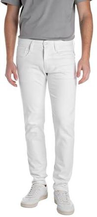 Replay Homme Anbass Jean Slim Not Applicable, Blanc (White 1), W29/L32 (Taille Fabricant: 29)