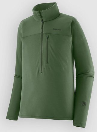 Patagonia R1 Ultralight 1/2 Half-Zip Sweater canopy green