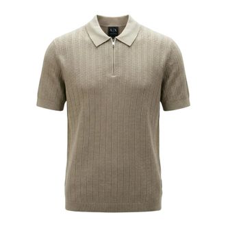 A|X Armani Exchange Homme, Tops, Beige, Taille: 2XL Polo en maille