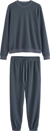 Next Herren Standard Langarm-Schlafanzug mit weicher Waffelstruktur Schiefergrau XL