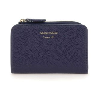 Emporio Armani Femme, Accessoires, Bleu, Taille: ONE Size Zipped Bifold Wallet