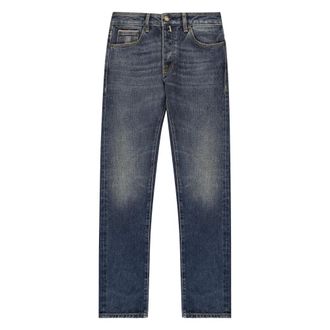 Moorer Homme, Jeans, Bleu, Taille: W30 Jeans classiques bleu foncé décontractés à effet usé