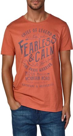 Riverso Tshirt Herren Baumwolle Regular Fit RIVLeon Rundhals Kurzarm Sommer Tee Shirt Print, Gr&ouml;&szlig;e:XXL, Farbe:Orange (HJD)