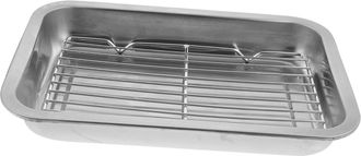 TOPBATHY Backblech Mit Rostfreiem Edelstahl Ablaufgestell Abtropfendes Backblech Satz Schnelles &Ouml;l Und Wasserablassen Hitzebest&auml;ndig Vielseitig F&uuml;r Backen Und 