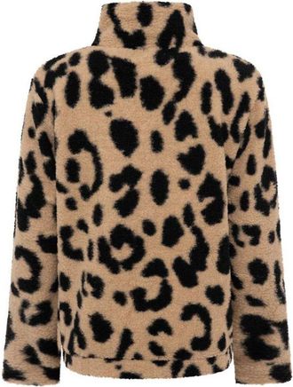 Zwillingsherz Kurzjacke Zwillingsherz Teddyjacke Big Leo Animalprint, Leopardenmuster