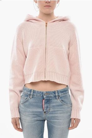 Palm Angels Full-Zip Knit CURVED LOGO with Hood size Xs