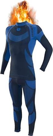 Sesto Senso Homme sous-Vêtement Thermique Ensemble Maillot de Corps Fonctionnel à Manches Longues Haut et Caleçon Pantalon Long Fonctionnel Bas Base Layer Set The