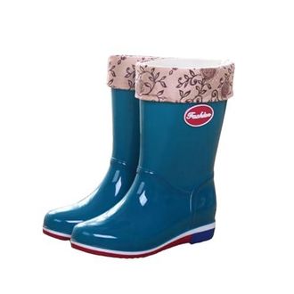 Generic Bottes en caoutchouc pour femme avec doublure chaude - Faciles &agrave; nettoyer - Semelle antid&eacute;rapante r&eacute;sistante &agrave; leau - Durabilit&eacute; accrue pour un ajuste