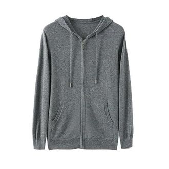 Generic Cardigan en cachemire pour homme - Veste &agrave; capuche zipp&eacute;e &agrave; manches longues - Style jeunesse - Confortable et &eacute;l&eacute;gant - Id&eacute;al pour superposer et porte