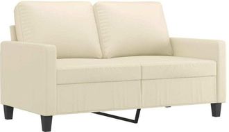 vidaXL Vidaxl - Canap&eacute; &agrave; 2 places Cr&egrave;me 120 cm Similicuir