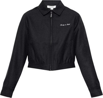 Sporty & Rich Prep Scholo Wool Jacket - Femme - Vestes - Noir - Taille: 38 FR