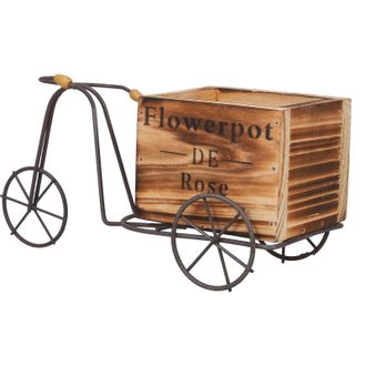 Cabilock jojofuny Vintage Eisen Fahrrad Modell Blumentopfst&auml;nder Dekoratives Dreirad Pflanzgef&auml;&szlig; Skulptur f&uuml;r Schreibtisch Wohnzimmer Flur Stilvolle Retro Deko