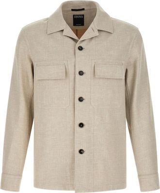 Ermenegildo Zegna Homme, Chemises, Gris, Taille: L Crossover Overshirt