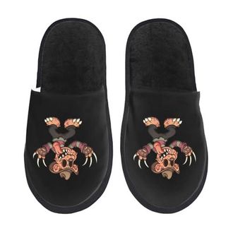Generic Respirant Hiver Pantoufles Ours &agrave; griffes Pantoufles Maison Confortable Chaussons en Feutre pour Ext&eacute;rieur Adulte Homme L