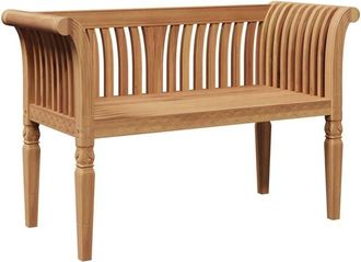vidaXL Gartenbank Braun 127,5 x 52 x 80 cm Teak-Massivholz Vidaxl