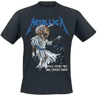Metallica Tip Scales Homme T-Shirt Manches Courtes Noir XXL 100% Coton Regular/Coupe Standard