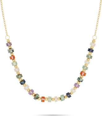 s.Oliver Necklace - Elegante Halskette aus poliertem Edelstahl - IP Gold - Ankerkette 47 cm - wasserfest & hautfreundlich