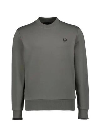Fred Perry Herren Pullover gr&uuml;n unifarben