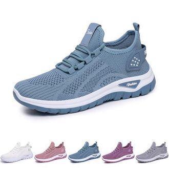 Generic Baskets confortables &agrave; enfiler pour femme avec mousse &agrave; m&eacute;moire de forme - Antid&eacute;rapantes - L&eacute;g&egrave;res et respirantes - En maille, bleu, 37.5 EU
