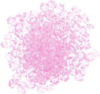 NUOBESTY 300 Stück Künstliche Acryl eiswürfel Rosa Zerkleinertes EIS Dekosteine Bruchsicher Vielseitige Vase Füller und Tischstreuung für Party Hochzeitsdeko