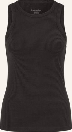Icebreaker Tanktop Lotus Mit Merinowolle schwarz