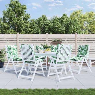vidaXL Coussins de chaise &agrave; dossier bas lot de 6 mod&egrave;le de feuille Vidaxl