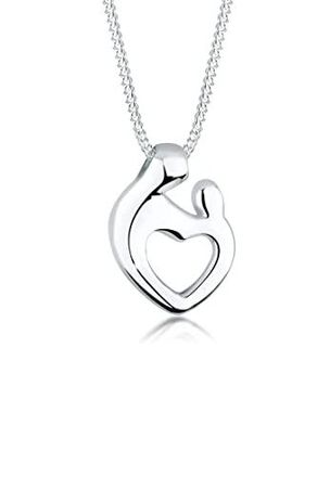 Elli Necklace Femme Coeur Pendant Elegant en Argent Sterling 925