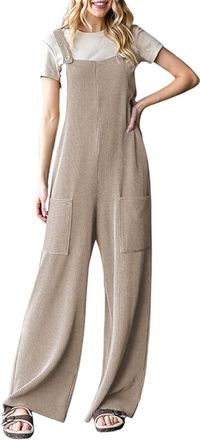 Generic Jumpsuit Damen Lang, Elegant Latzhose Damen Sommer &Auml;rmellos Overall Einteiler Sexy Bib Romper Sport Arbeitsoverall Oversize Locker Playsuit Sommerhose