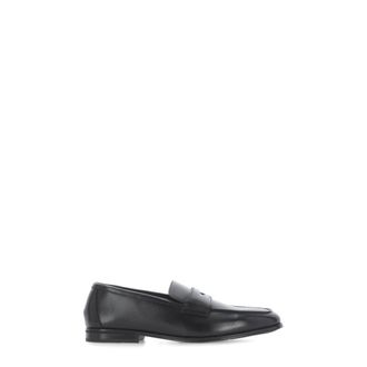 Doucal's Homme, Chaussures, Noir, Taille: 43 EU Mocassins en cuir noir avec d&eacute;tail ajour&eacute;