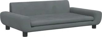 vidaXL Kindersofa Dunkelgrau 100x54x33 cm Samt vidaXL
