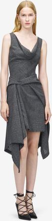 Alexander McQueen Asymmetrisches Kleid mit gepunktetem Glen-Karo - Item 858540QJAFV1080