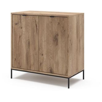 Vicco commode avec tiroirs Eliza, Ch&ecirc;ne Viking, 80 x 81.2 cm avec 2 portes
