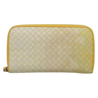 Bottega Veneta Portefeuille en cuir vintage Pre-owned - Femme - Pre-owned - Beige - Taille: ONE Size