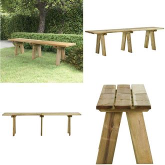 vidaXL Banc de jardin 160 cm bois de pin massif impr&eacute;gn&eacute; - banc de jardin - bancs de jardin - Home & Living
