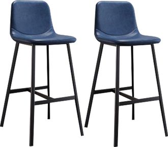 Generic 26/30 Barhocker, Barhocker aus PU-Leder in Tresenh&ouml;he mit R&uuml;cken- und Fu&szlig;st&uuml;tze, ideal f&uuml;r ESS- und Wohnzimmer, 136 kg